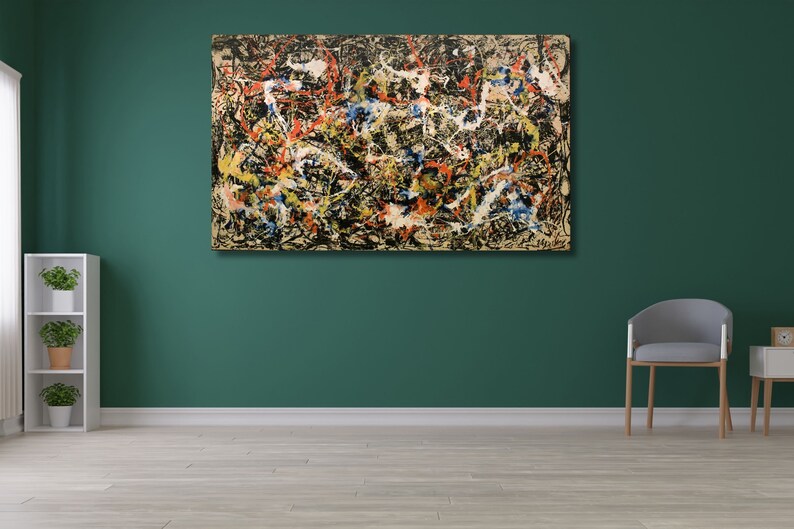 Jackson Pollock Canvas Art/pollock Style Painting/home Wall Decor ...