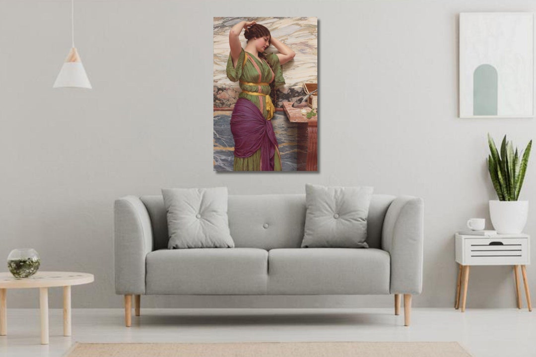 John William Godward: A Fair Reflection (1915) Canvas Wall Art/neo ...
