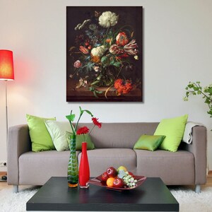 Jan Davidsz De Heem: Vase of Flowers Canvas Wall Art/floral Wall Art ...