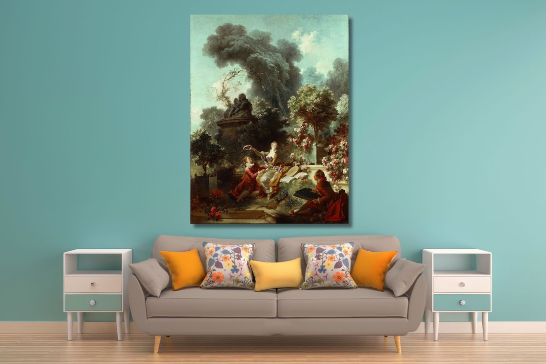 Jean Honore Fragonard: the Progress of Love, the Lover Crowned Canvas ...