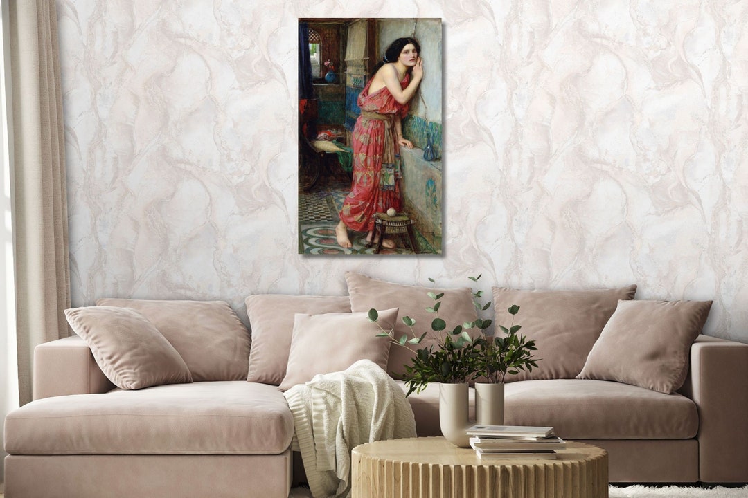 John William Waterhouse: Thisbe (the Listener) Canvas Wall Art, Print ...