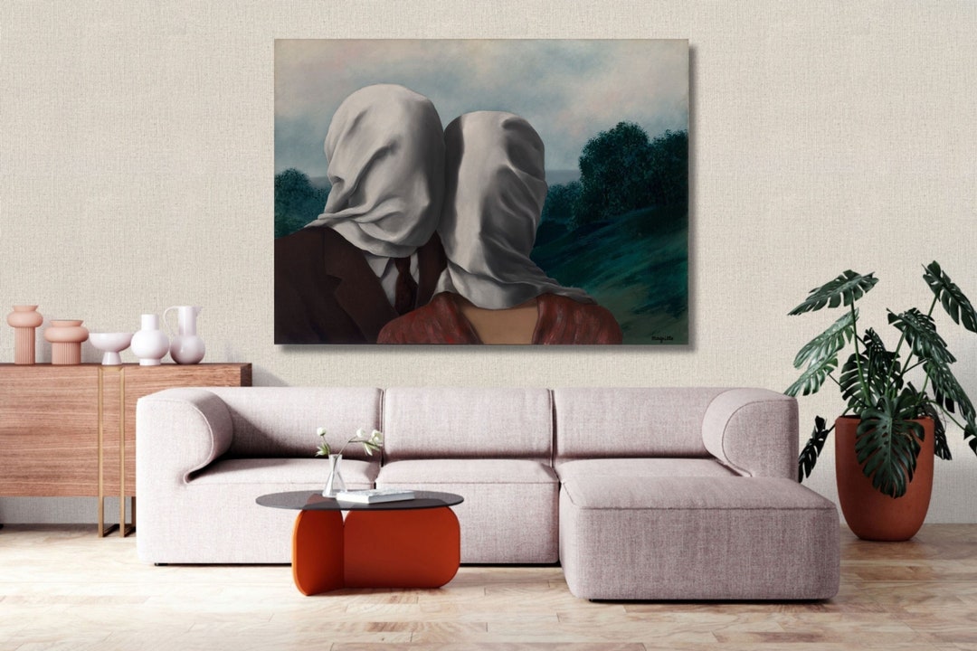 Rene Magritte Lovers Canvas Wall Art/magritte Poster/magritte Artwork ...