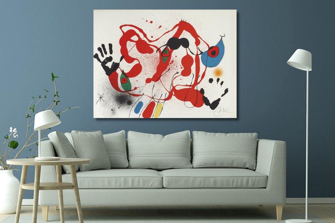 Joan Miró: the Rooster Merchant (1973) Canvas Wall Art, Fine Art Poster ...