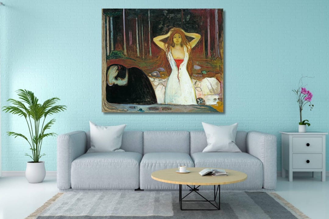 Edvard Munch Ashes (1895) Canvas/famous Expressionist Painting/vintage ...