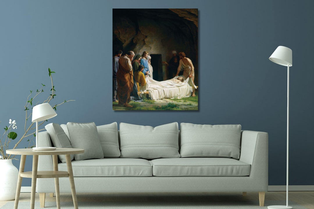 Carl Bloch: Burial of Christ (1865-1879) Canvas Wall Art/jesus Poster ...