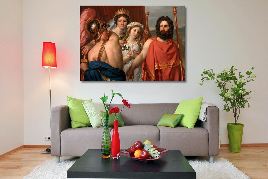 Jacques Louis David: the Anger of Achilles (1819) Canvas Wall Art, Oil ...