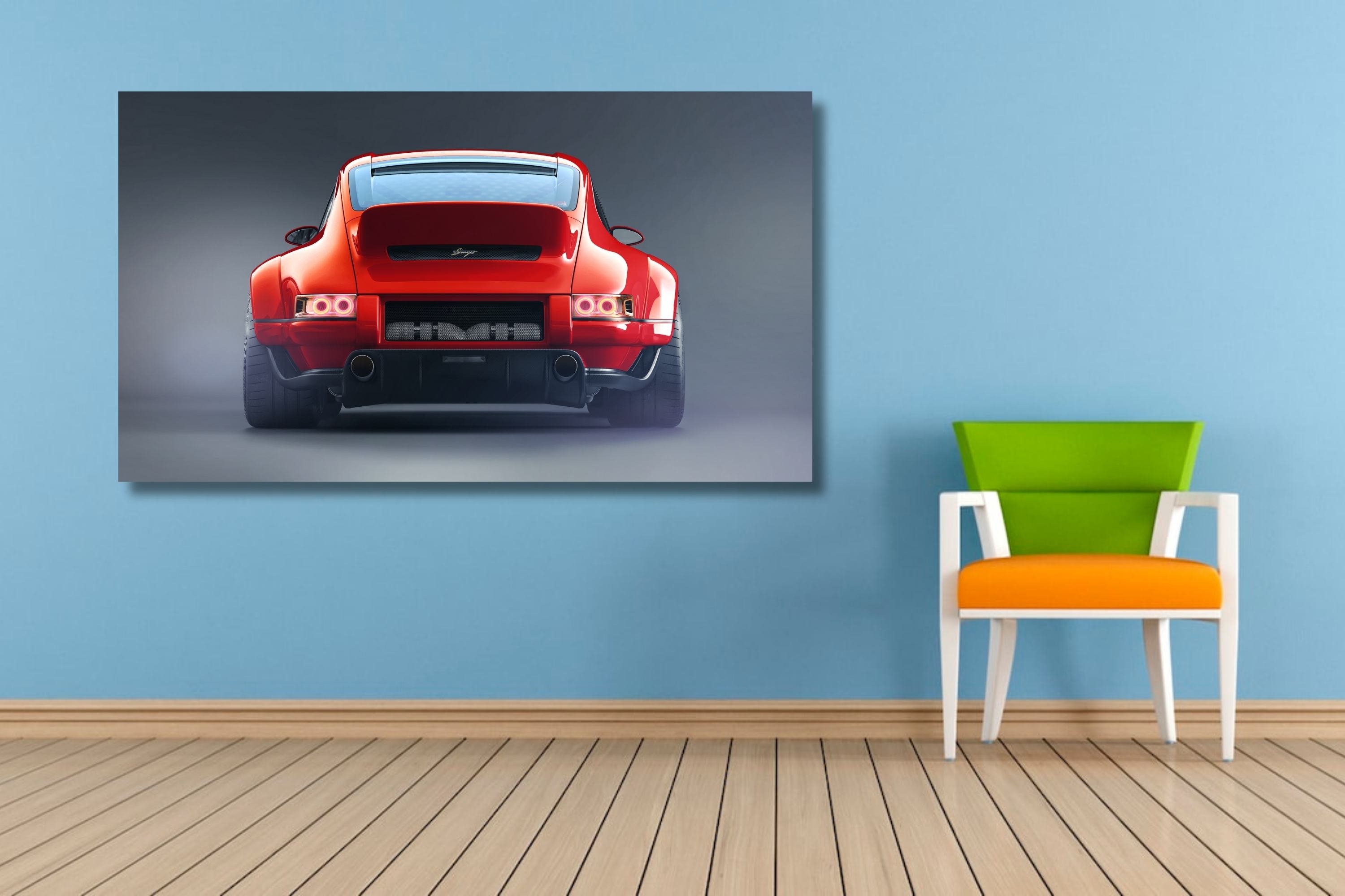 Porsche Singer Vehicle Design Poster/red Car Painting - Etsy
