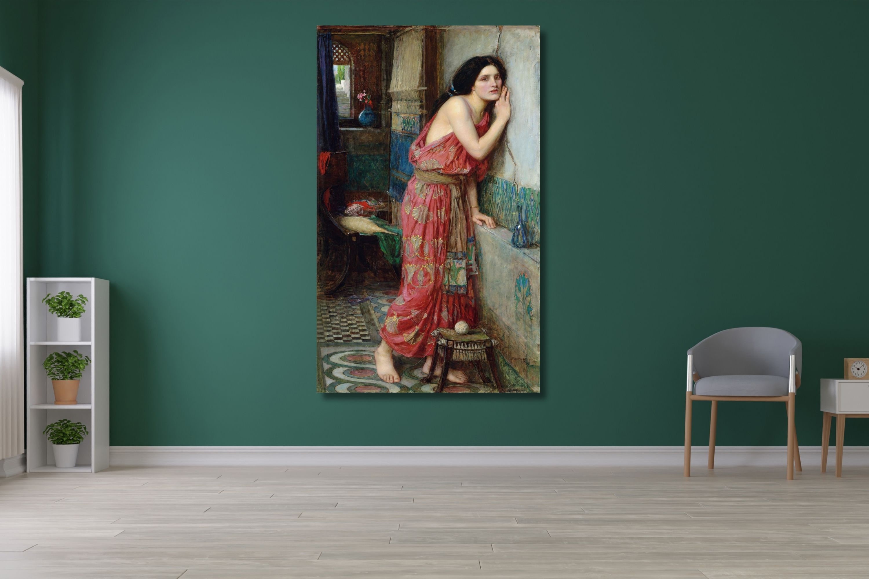 John William Waterhouse: Thisbe the Listener Canvas Wall Art, Print ...
