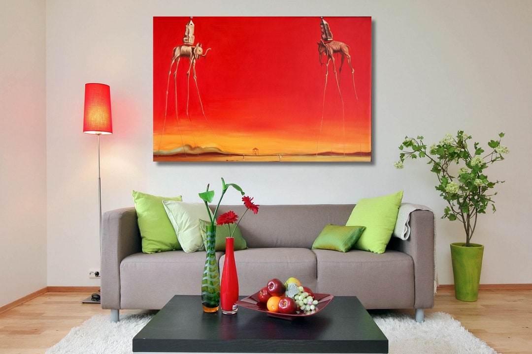The Elephants by Salvador DALI Canvas Art/surrealism Painting/artwork ...