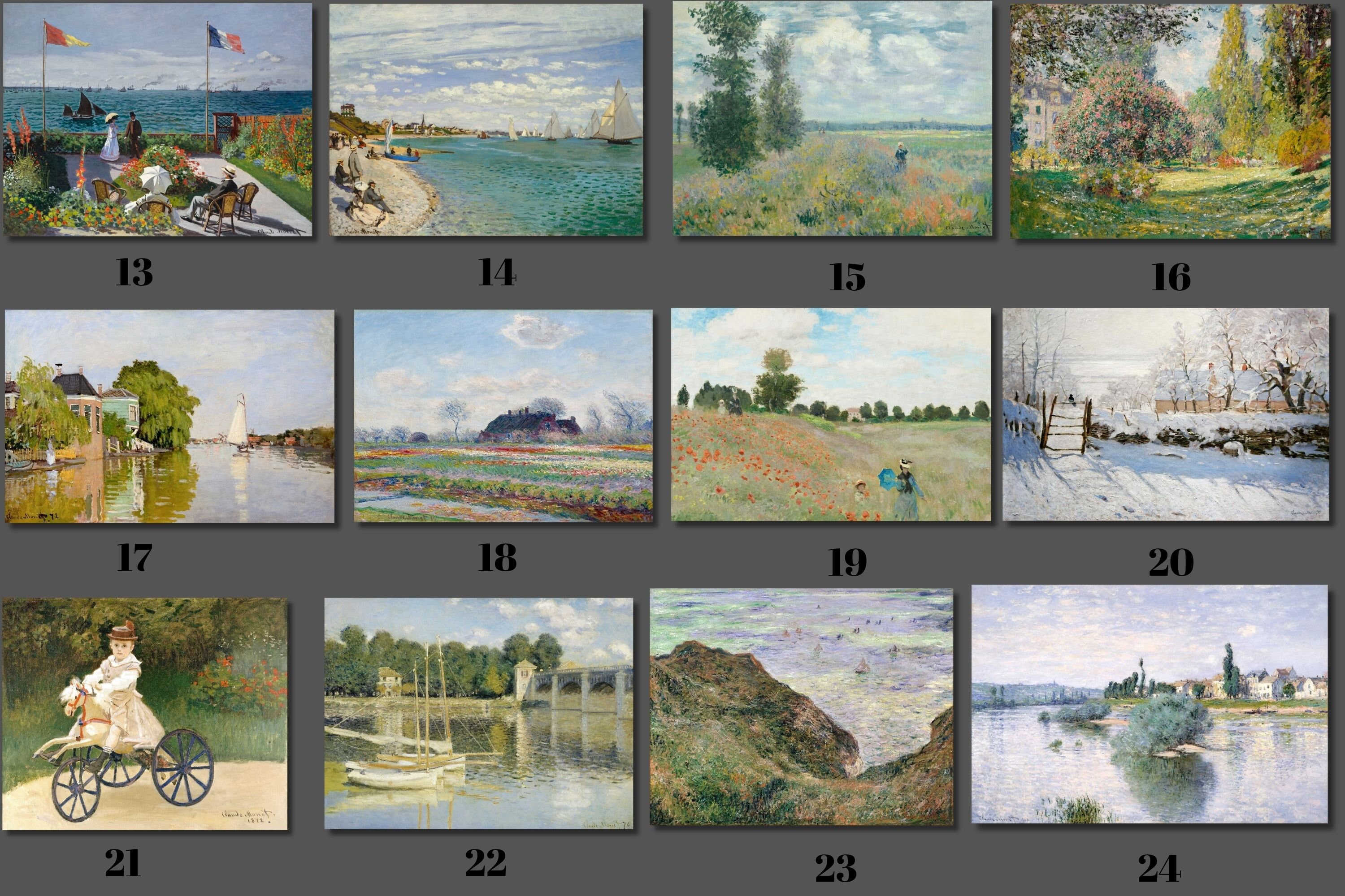 Claude Monet Gallery Choose the One You Like and Send Me Its Number ...