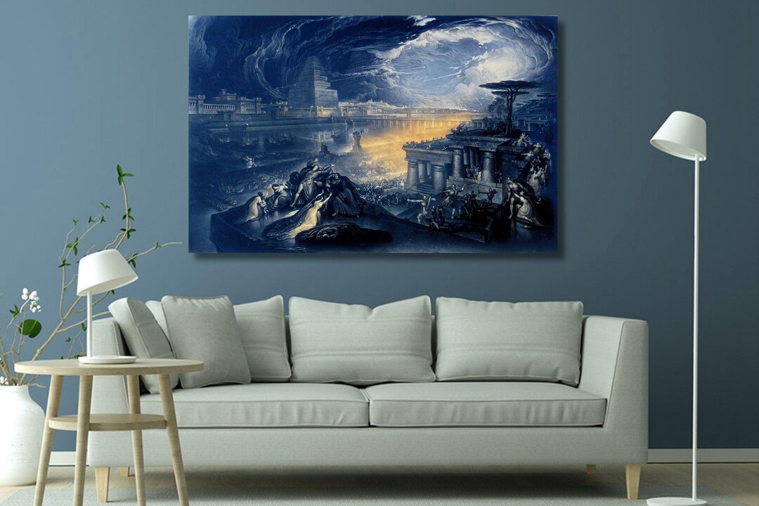 John Martin: Fall of Babylon (1831) Canvas Art/cyrus the Great Defeated ...