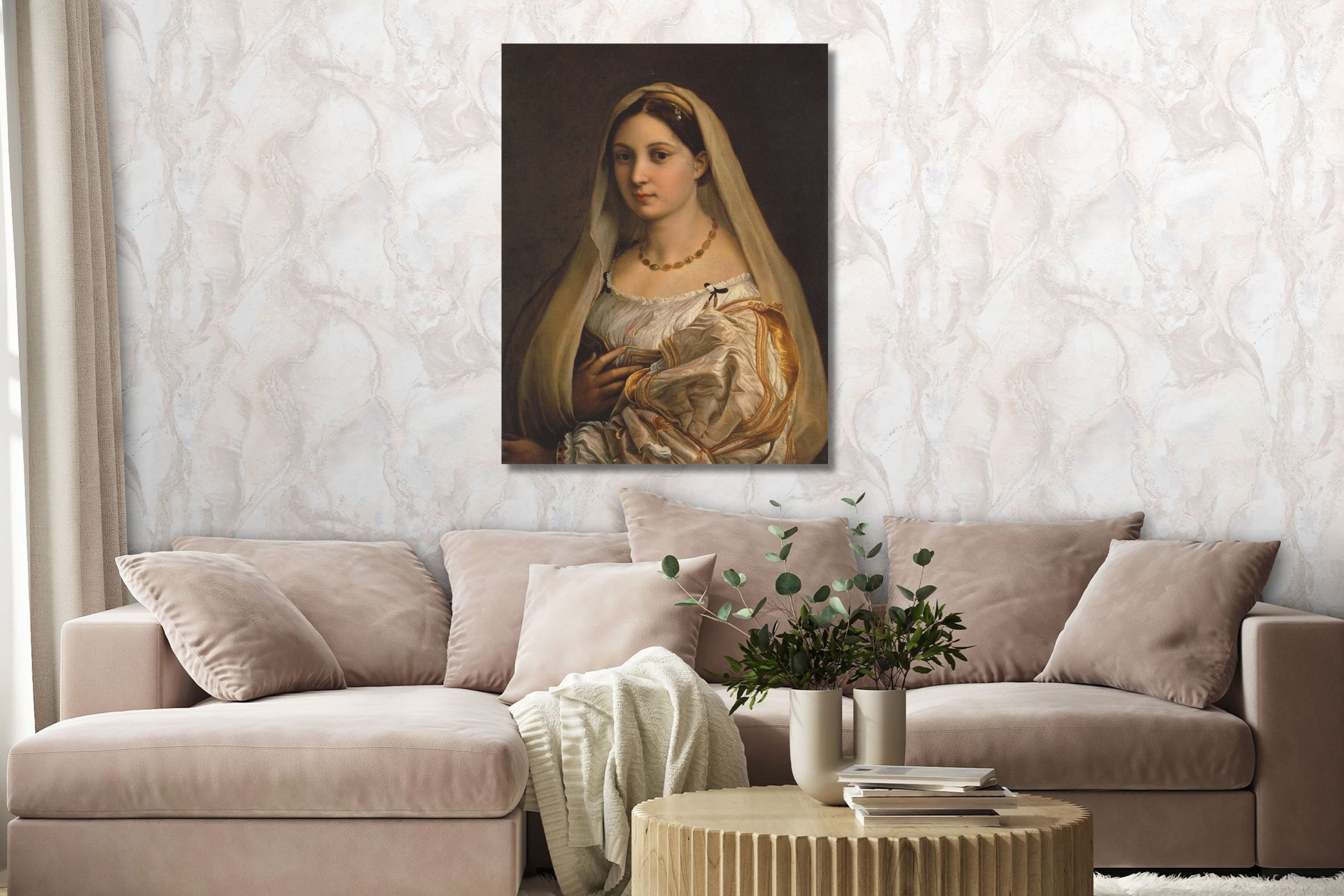 Raphael's Veiled Woman Canvas Wall Art/raphael Santi Poster Print Art ...