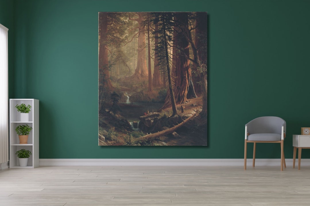Albert Bierstadt:giant Redwood Trees of California Canvas Wall Art ...