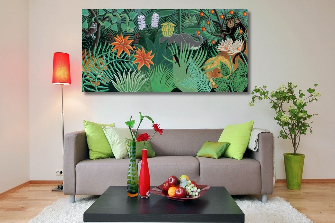 The Fantastic Jungles of Henri Rousseau/jungle Scene With Animals ...