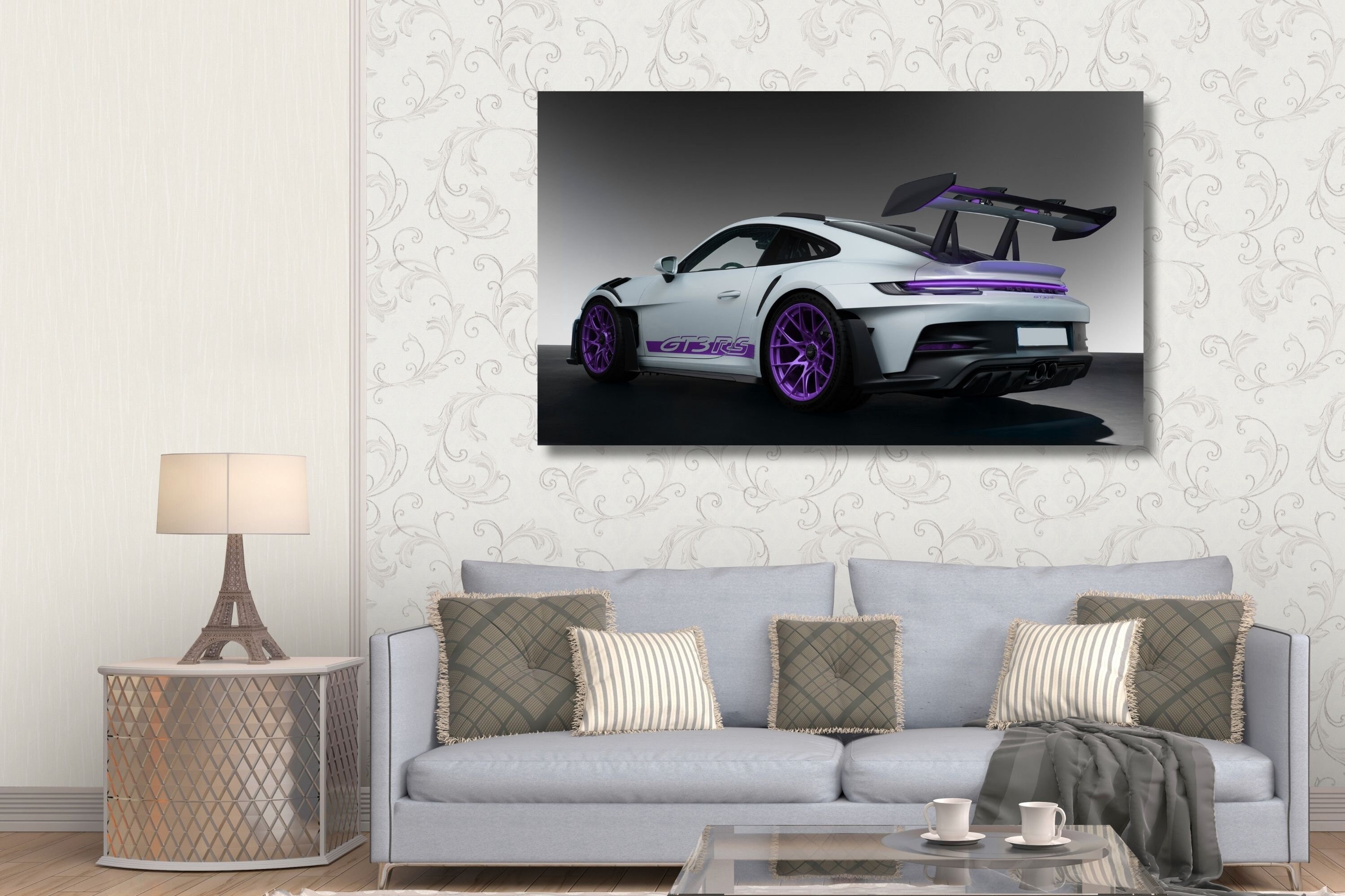 Porsche Canvas Poster Porsche GT3 RS Canvas Car Wall Decor Home Wall ...