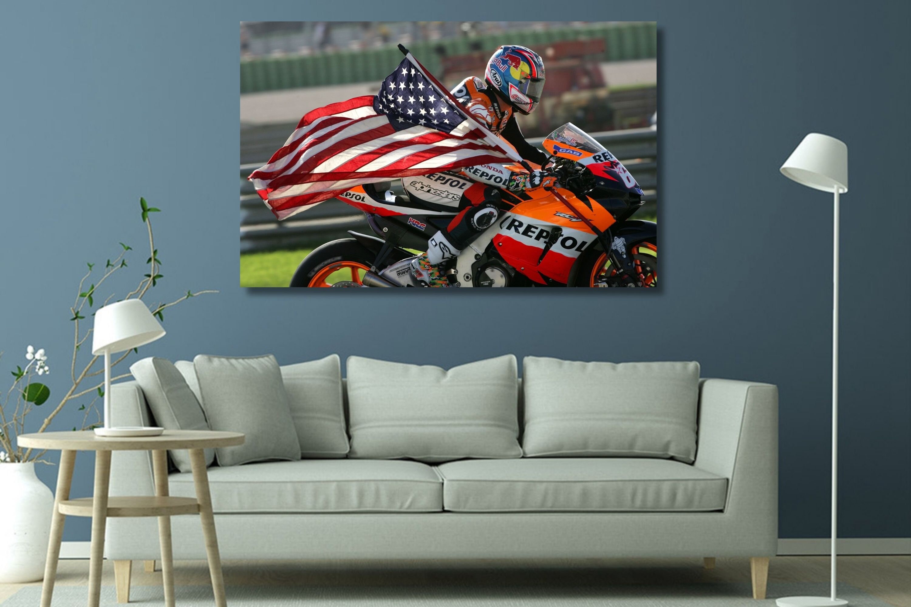 Nicky Hayden Canvas Wall Art/moto Gp Poster/moto Gp Wall Art Decor ...