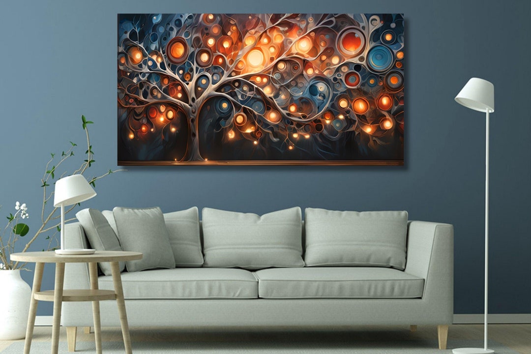 Artificial Intelligence Tree of Life Canvas Wall Art, Tree of Life Art ...