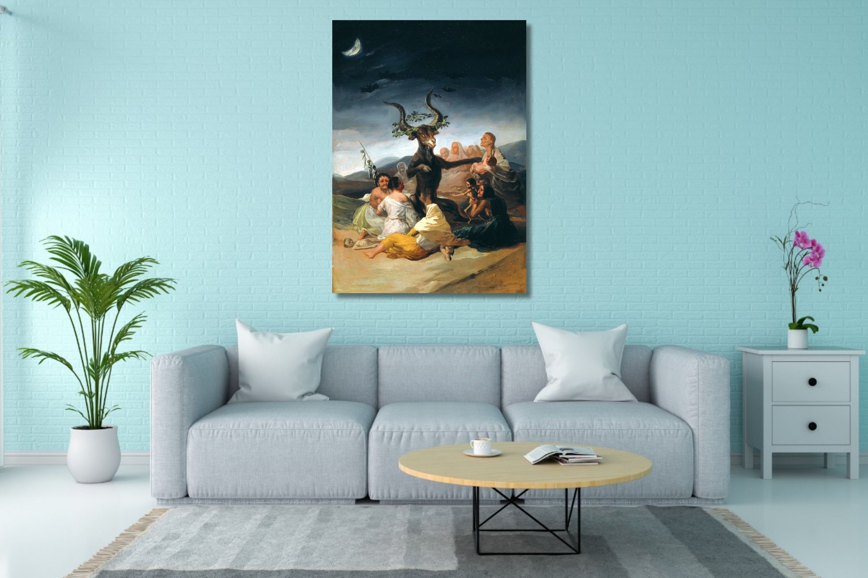 Francisco Goya: the Coven of Witches 1797 Canvas Painting, El Aquelarre ...