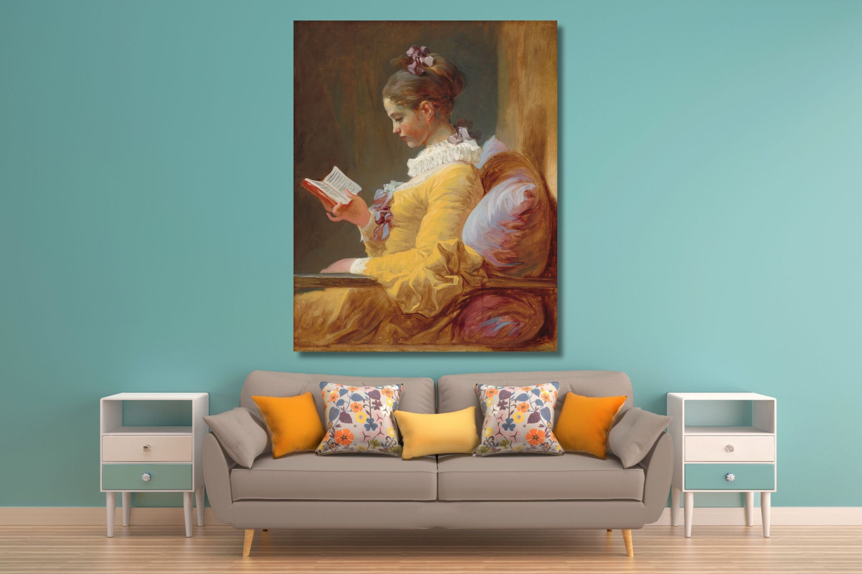 Young Reader Painting by Jean Honore Fragonard/girl Reading Print/girl ...
