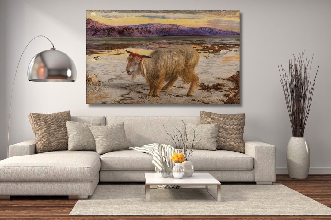 William Holman Hunt: the Scapegoat Canvas Wall Art, Oos Doom Dead Sea ...