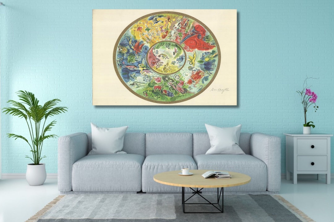 Marc Chagall Paris Opera Ceiling Canvas Wall Art/chagall Poster/chagall ...
