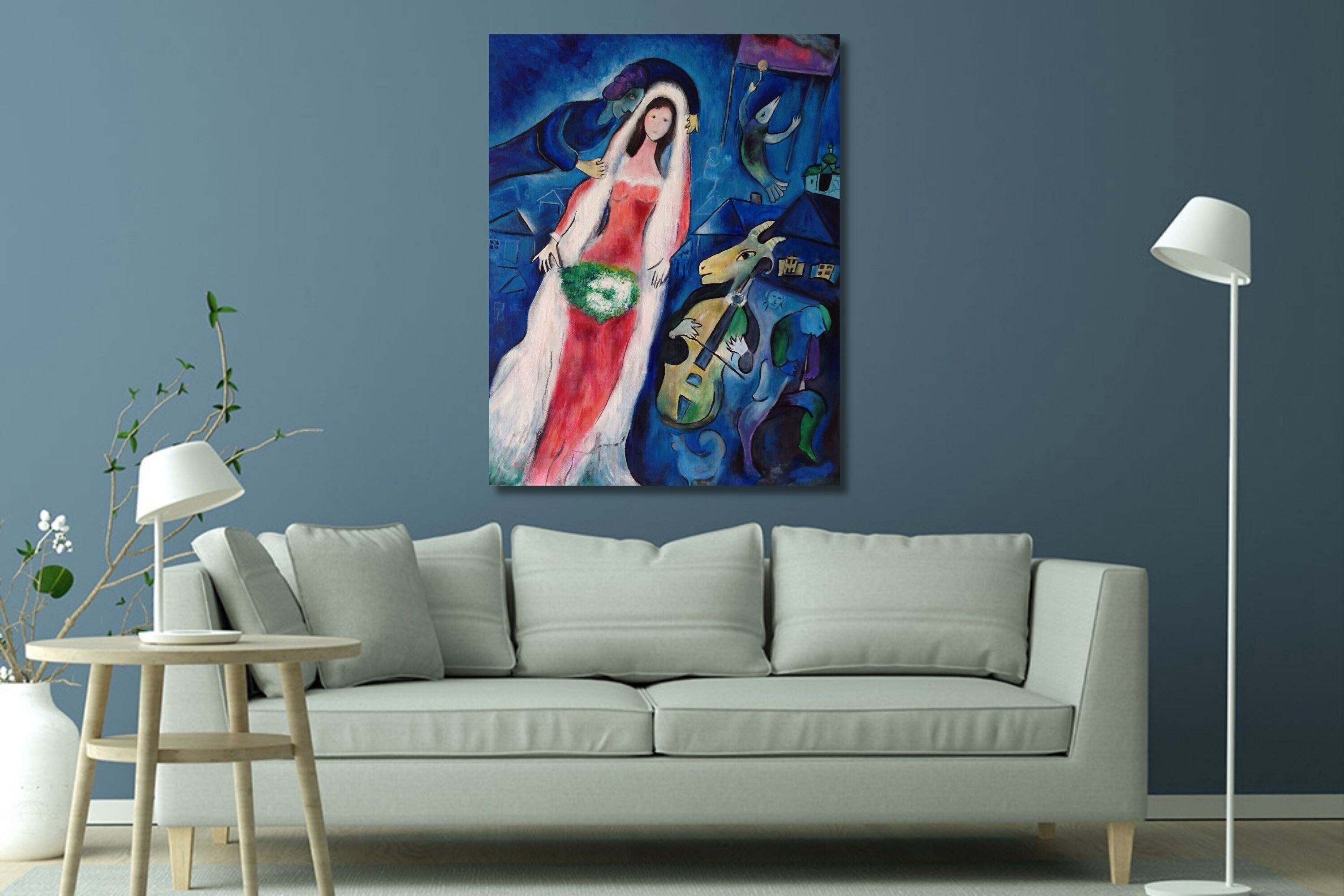 Bride and Goat Marc Chagall Canvas Art/la Mariee Print Art/chagall ...