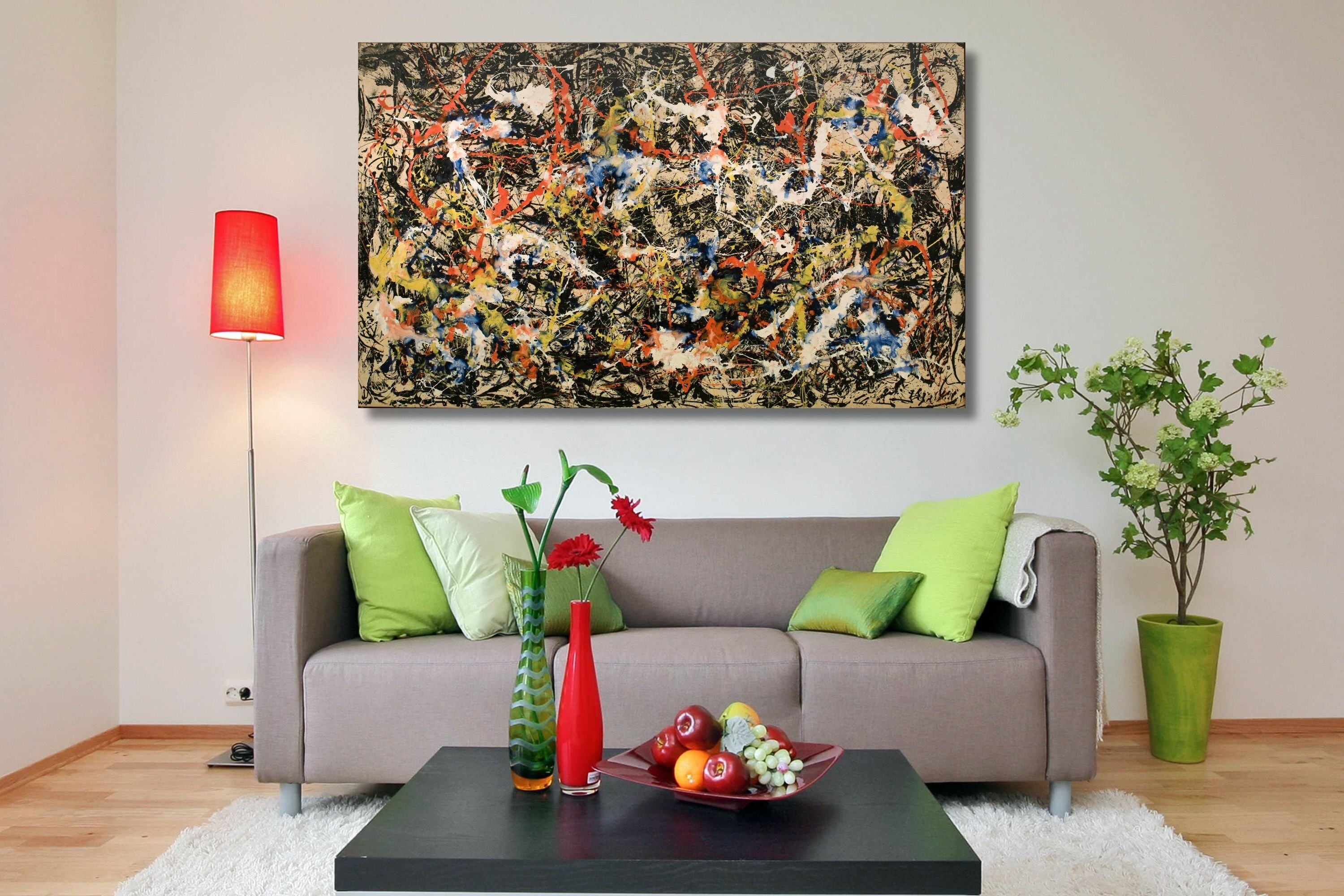 Jackson Pollock Canvas Art/pollock Style Painting/home Wall Decor ...