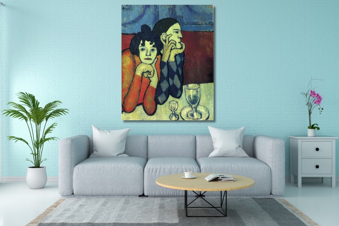 Pablo Picasso: Harlequin and His Companion Canvas Wall Art/picasso ...