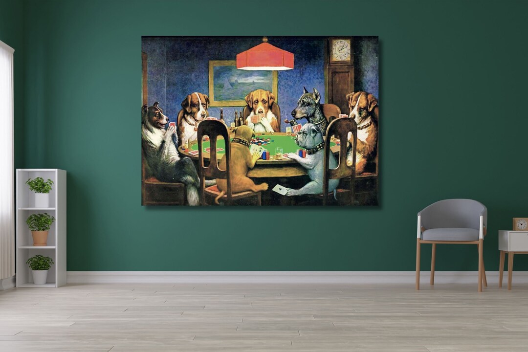 Dogs Playing Poker Dogs Playing Card Games Cassius Marcellus Coolidge ...