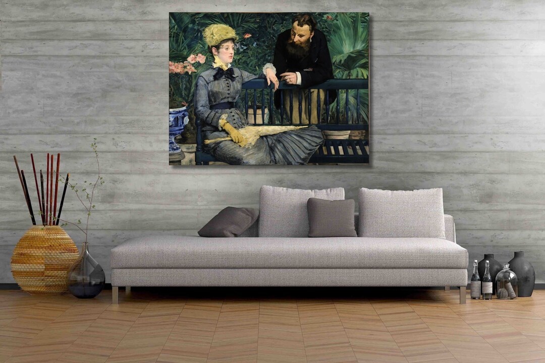 In the Conservatory 1879 Edouard Manet Canvas Wall Art/high Quality ...