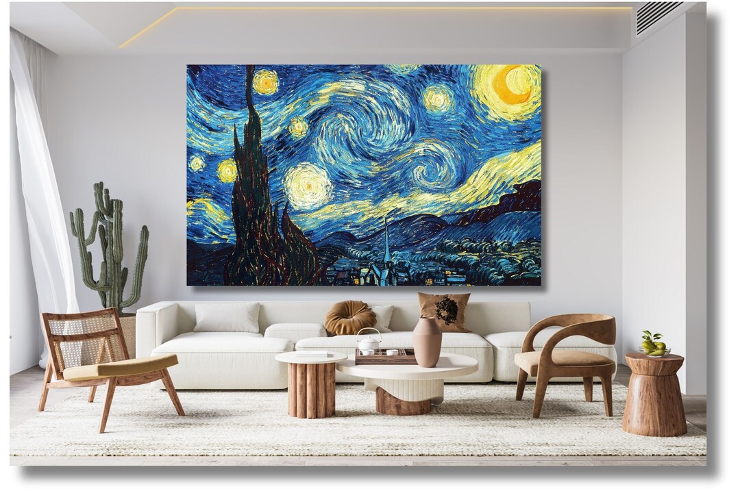 Vincent Van Gogh: Starry Night Canvas/classic Post Impressionist Art ...