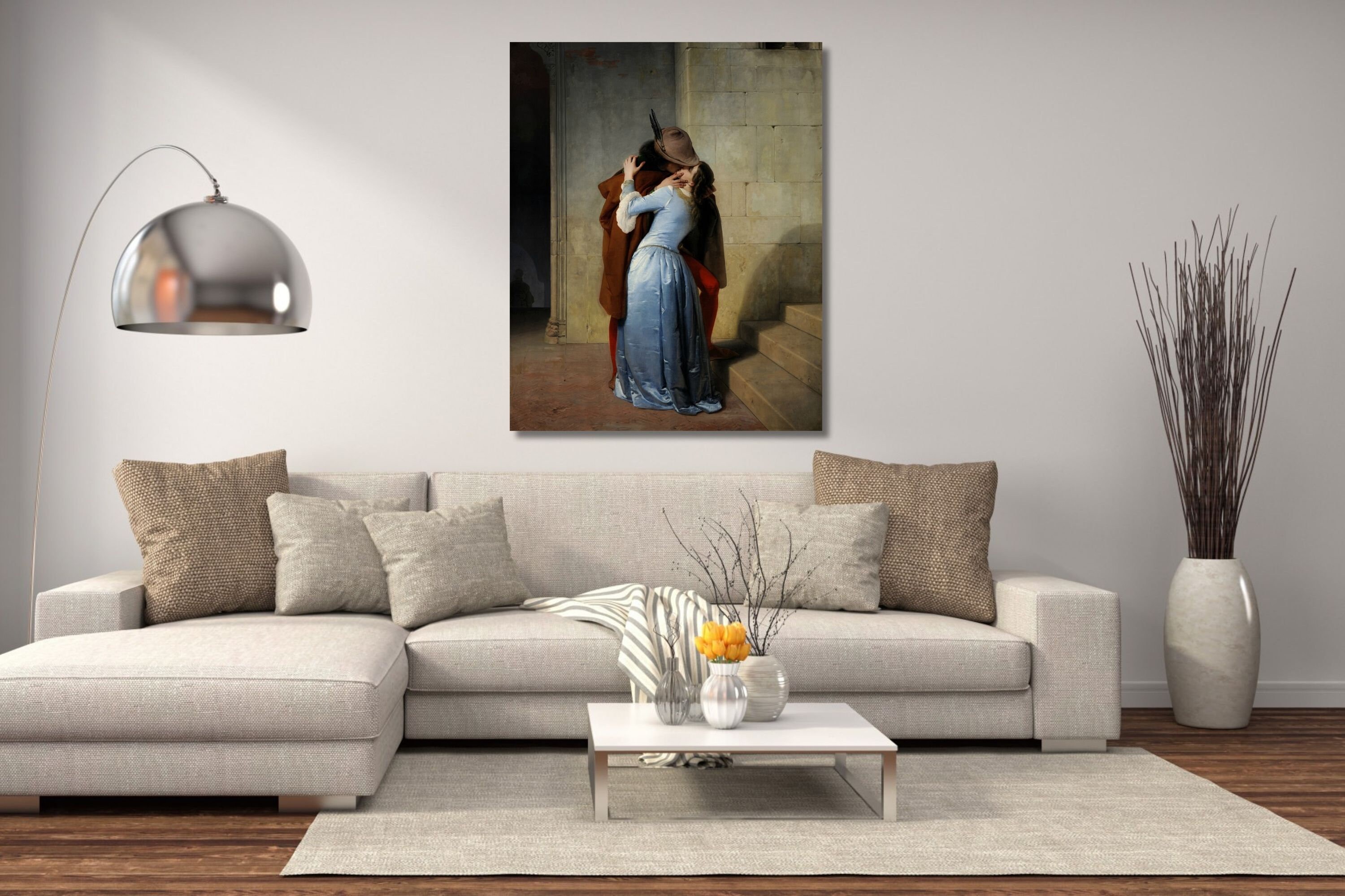 The Kiss 1859 Francesco Hayez Canvas Wall Art/brera Art - Etsy