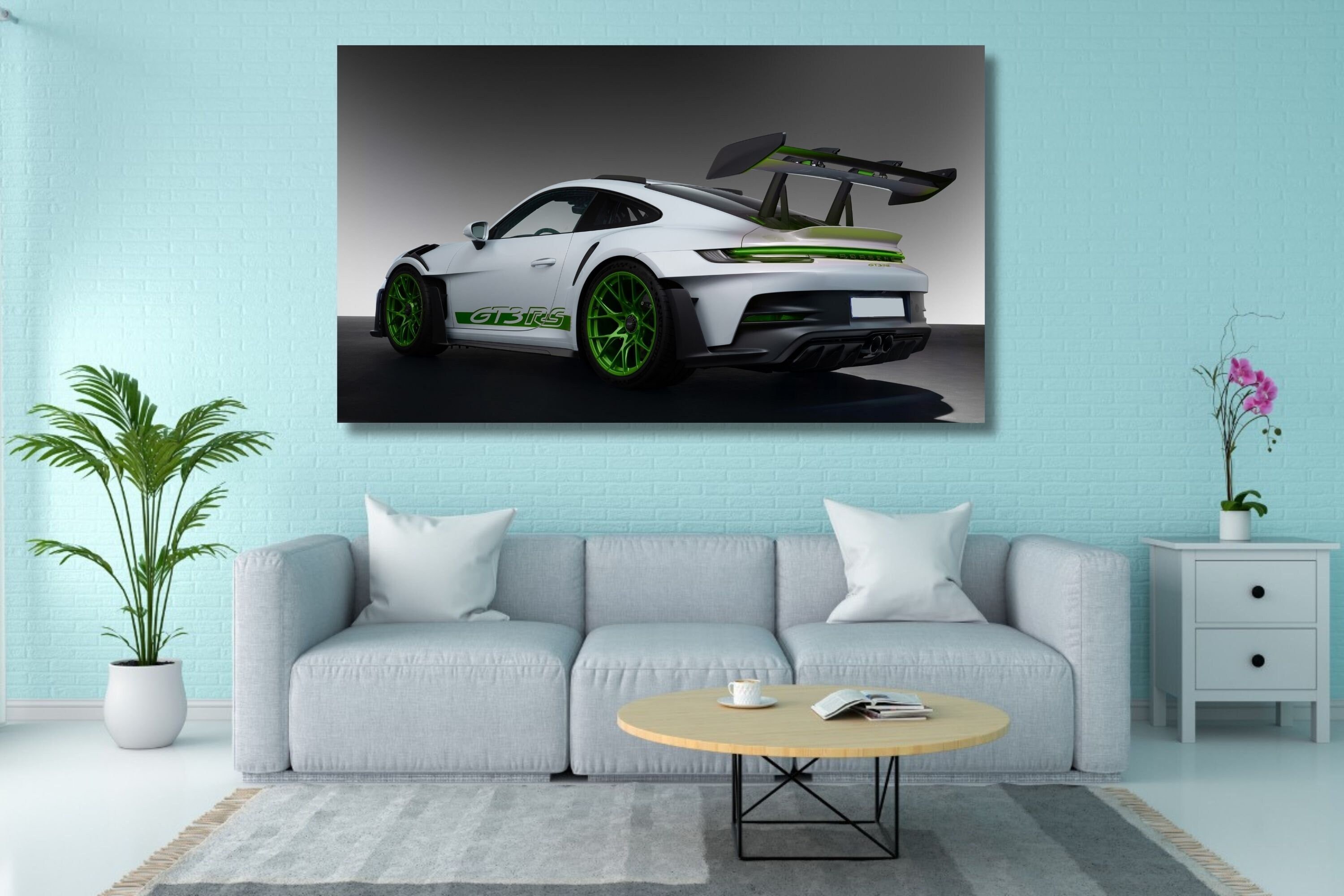 Porsche Canvas Poster Porsche GT3 RS Canvas Car Wall Decor Home Wall ...