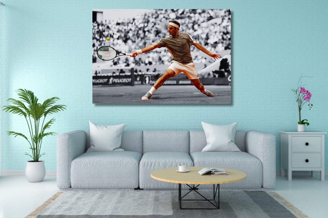Roger Federer Poster Federer Print Roger Federer Wall Art Canvas Fan ...