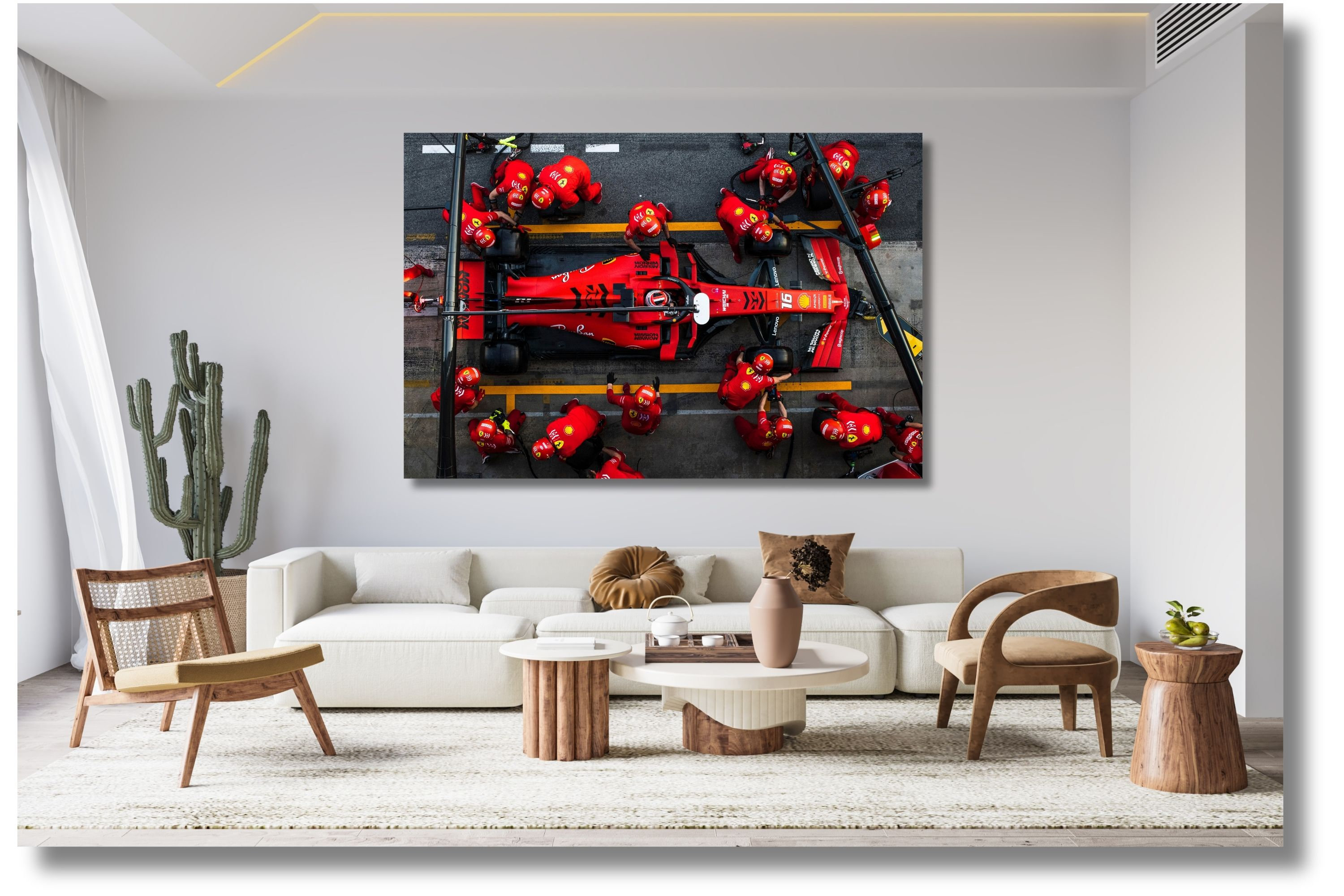 Charles Leclerc F1 Pit Stop Wall Art Formula 1 Leclerc Canvas Wall Art ...
