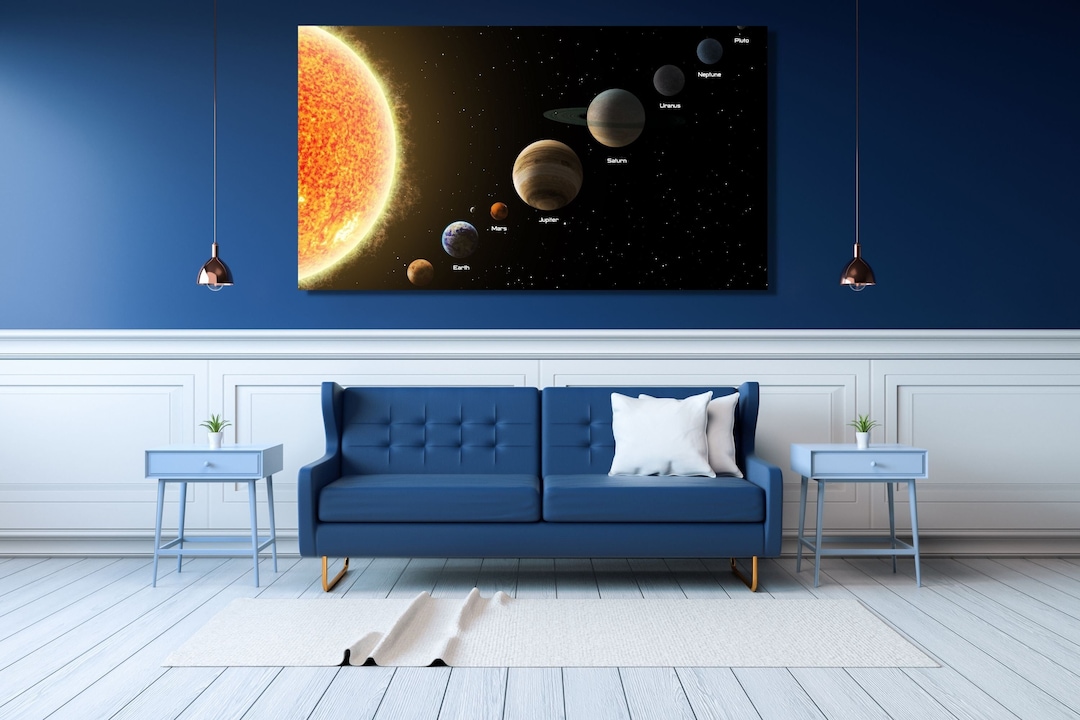 Solar System Wall Art Planets Poster Space Wall Decor Space Science ...