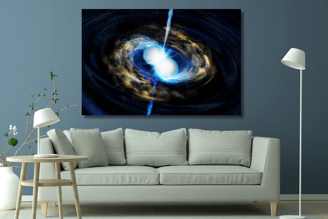 The Formation of Black Hole Neutron Stars Merger Canvas Wall Art ...