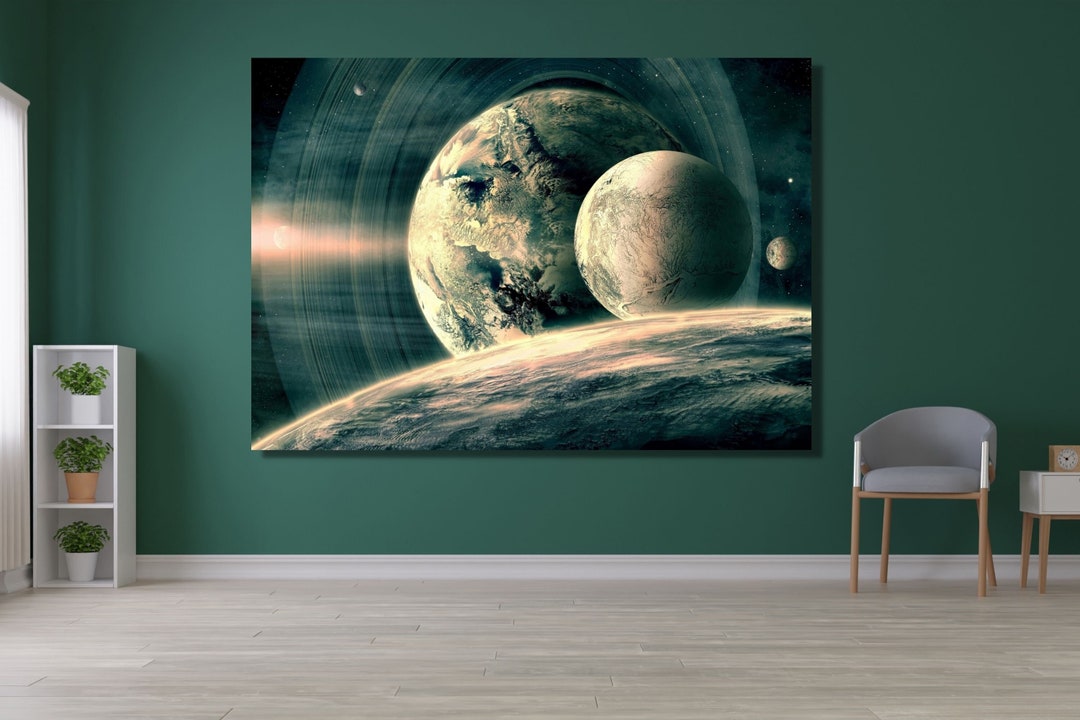 Surface of Planets/extra Large Canvas Art/planet Artwork/space Wall ...