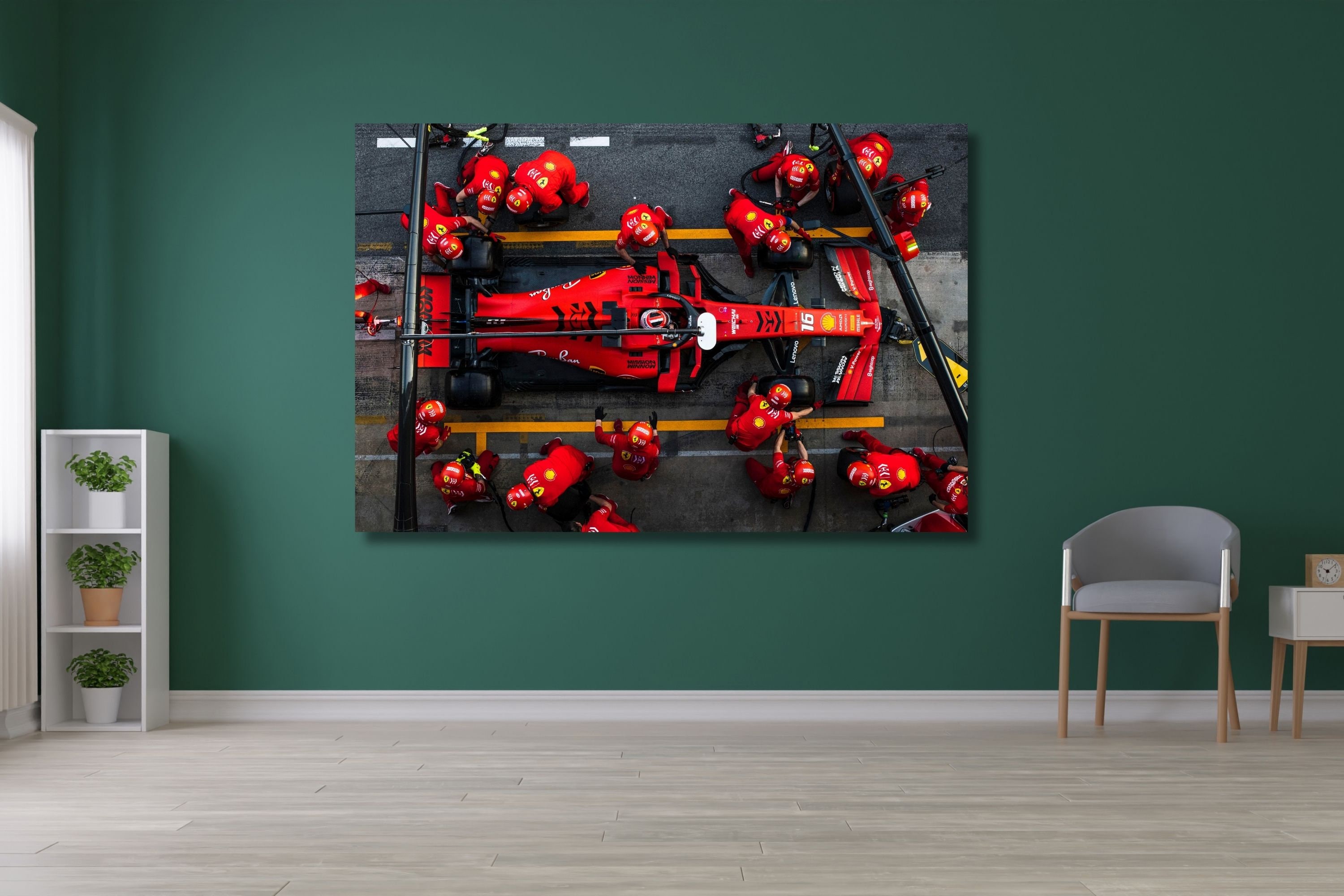 Charles Leclerc F1 Pit Stop Wall Art Formula 1 Leclerc Canvas Wall Art ...