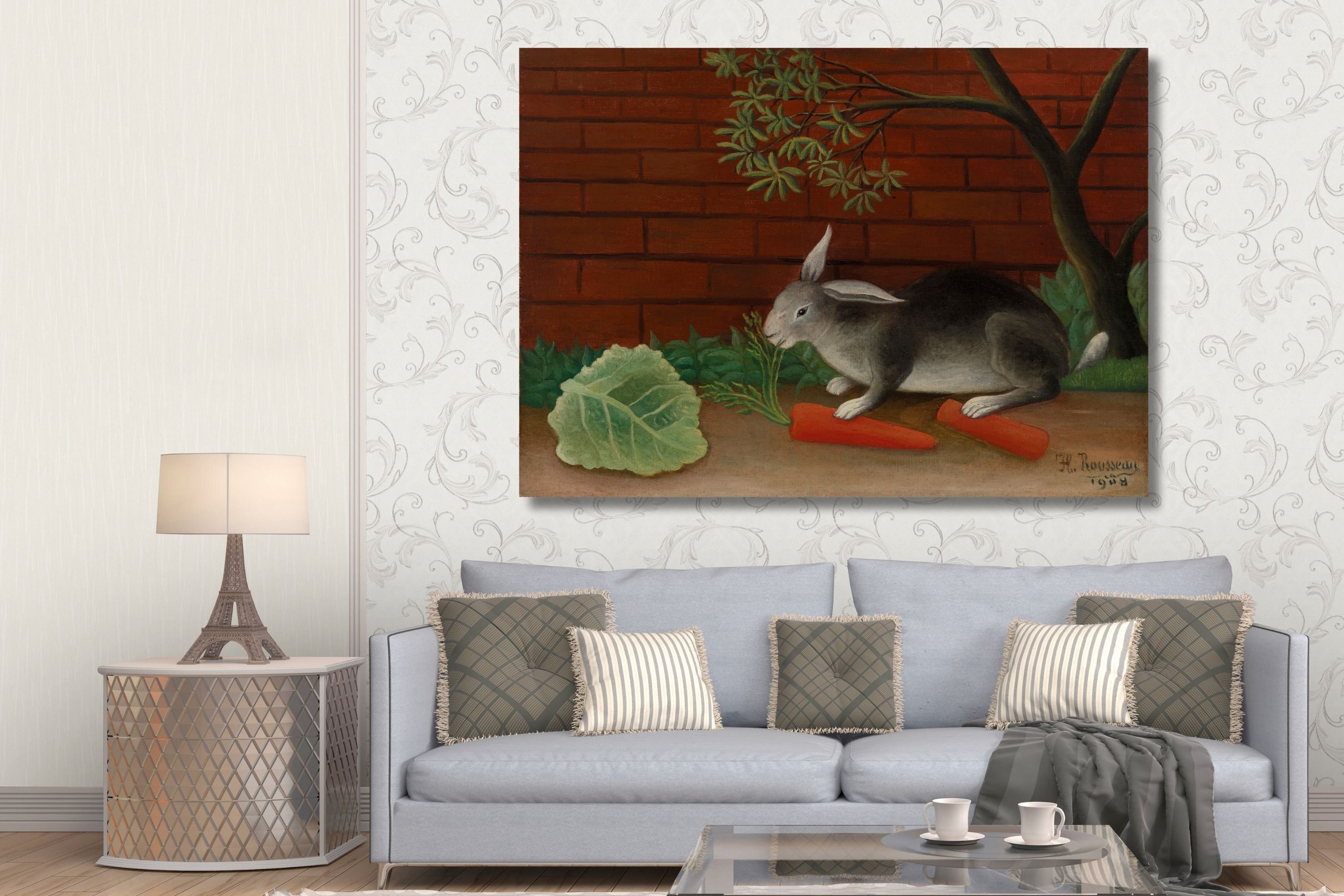The Rabbit's Meal (le Repas Du Lapin) Canvas Wall Art/henri Rousseau ...