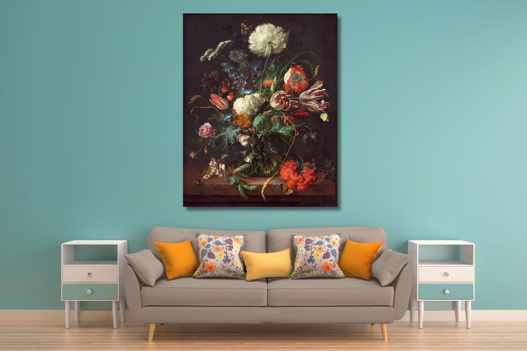 Jan Davidsz De Heem: Vase of Flowers Canvas Wall Art/floral Wall Art ...