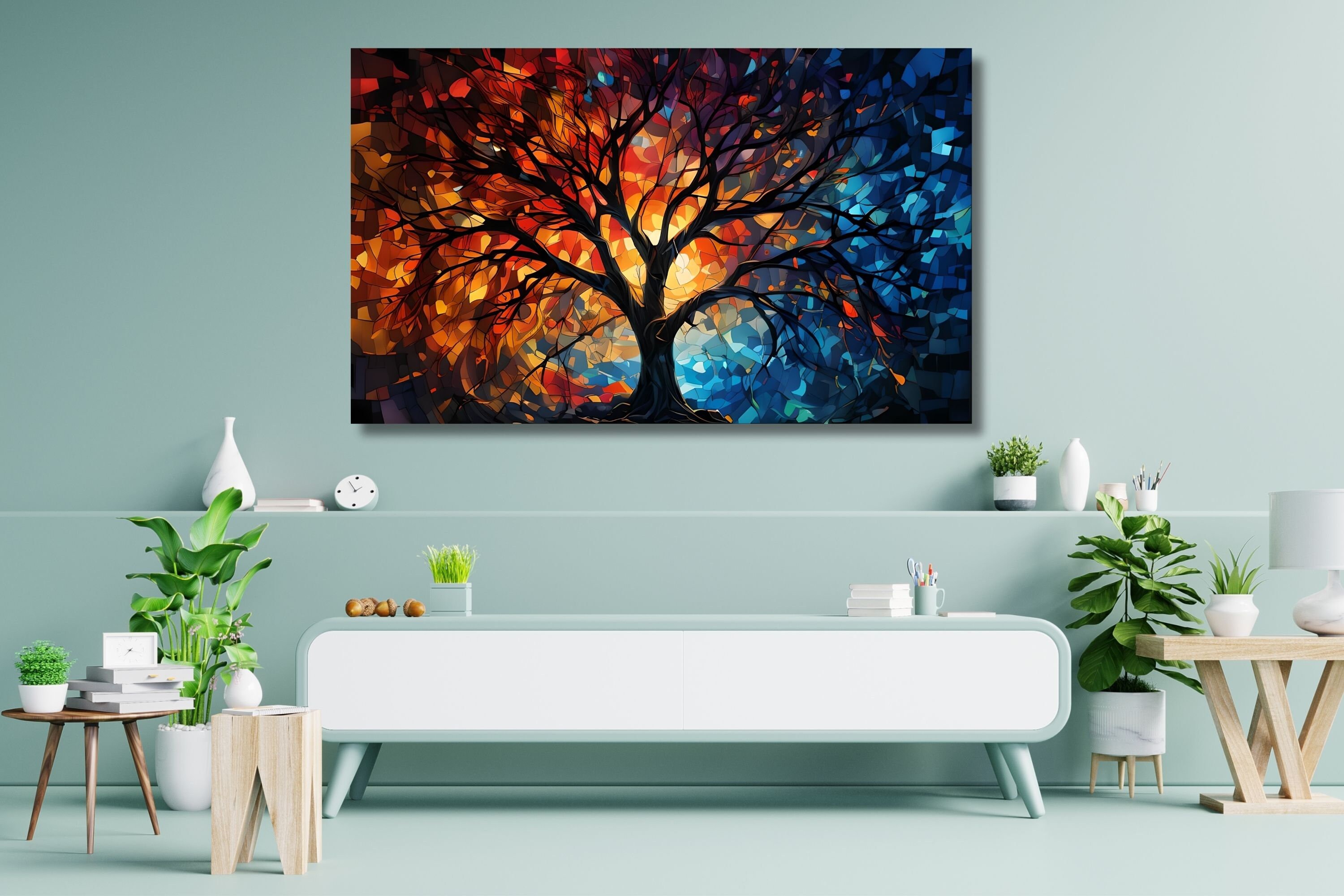 Tree of Life Artificial Intelligence Canvas Wall Art/tree of Life ...
