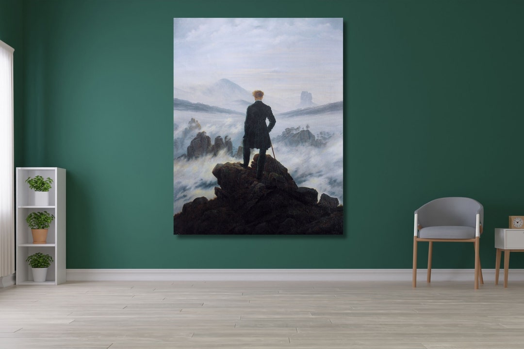 The Wanderer Caspar David Friedrich Canvas Wall Art/wanderer Poster ...