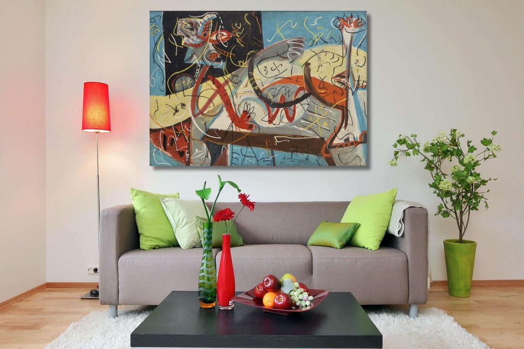 Jackson Pollock: Stenographic Figure (1942) Canvas Wall Art/extra Large ...