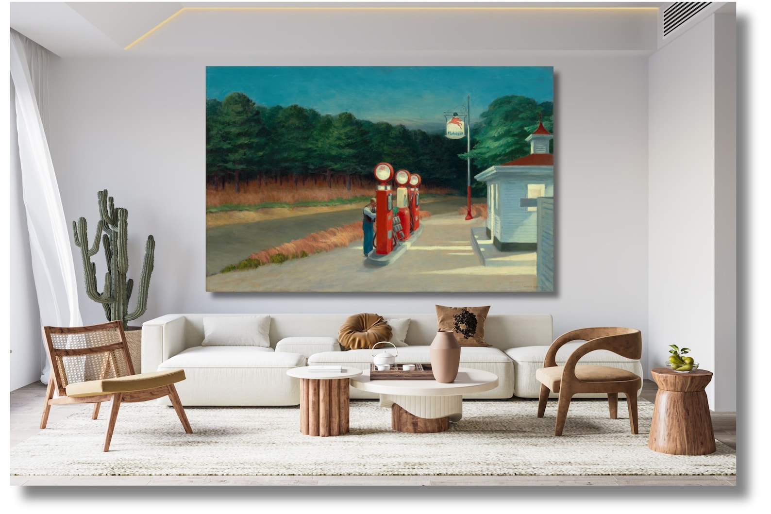 Edward Hopper Gas Station Canvas Wall Art/reproduction Print Art/gas ...