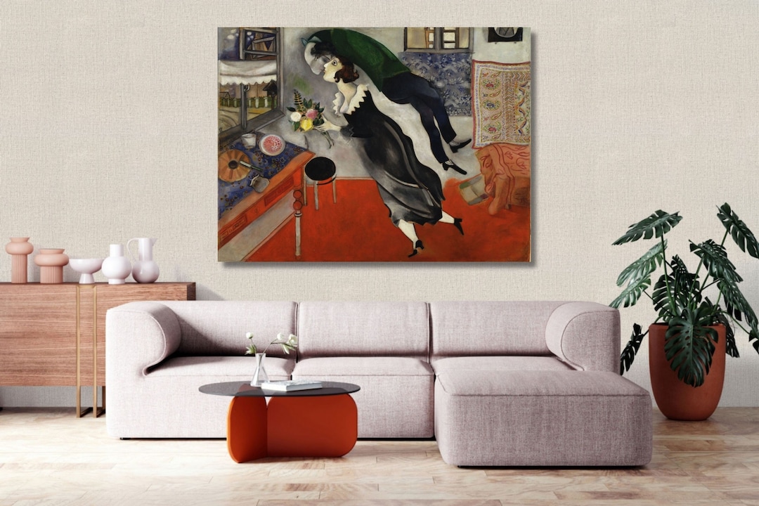 Birthday 1915 Marc Chagall Canvas Wall Art/chagall Poster/chagall Print ...