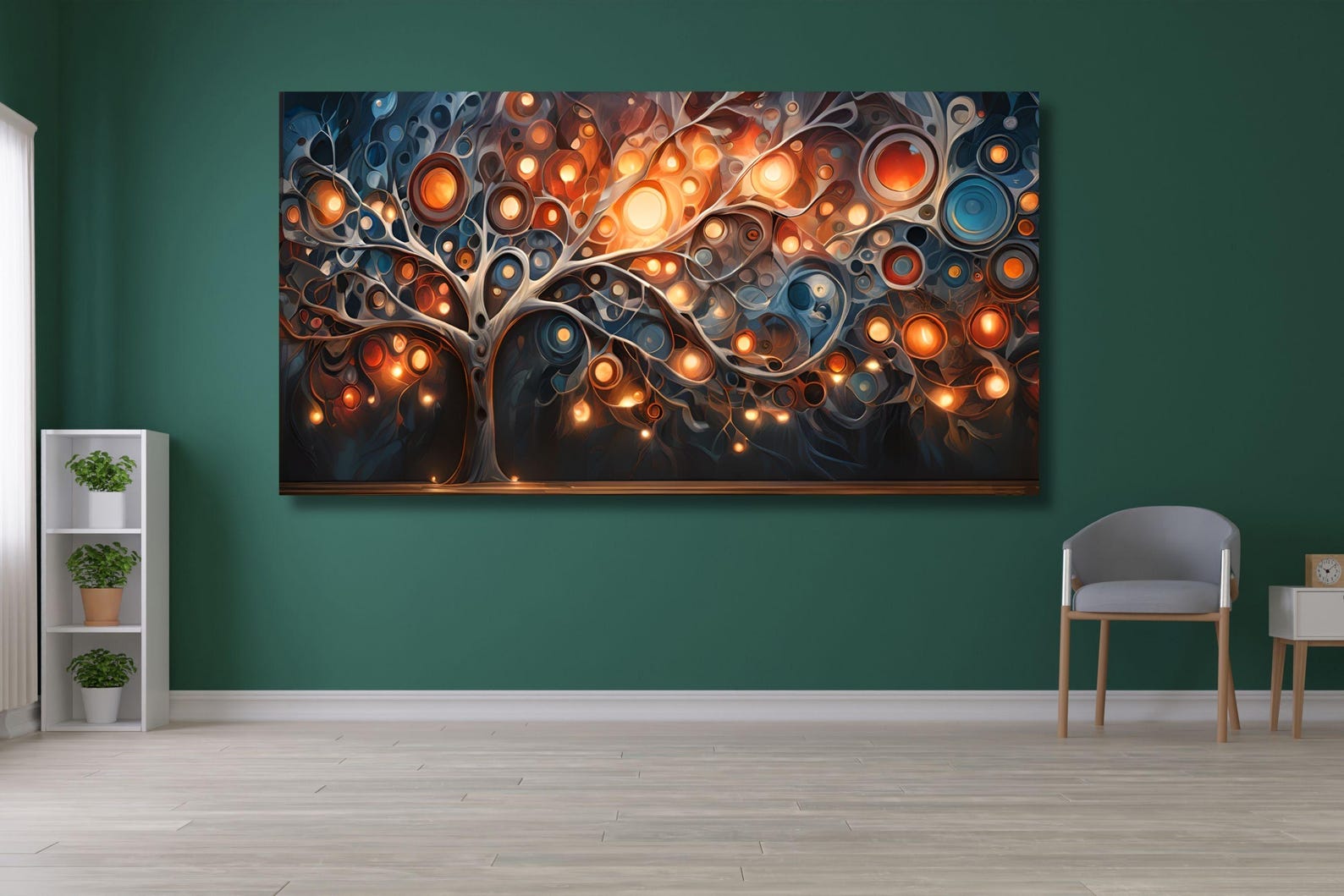 Artificial Intelligence Tree of Life Canvas Wall Art, Tree of Life Art ...