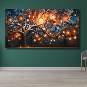 Artificial Intelligence Tree of Life Canvas Wall Art, Tree of Life Art ...
