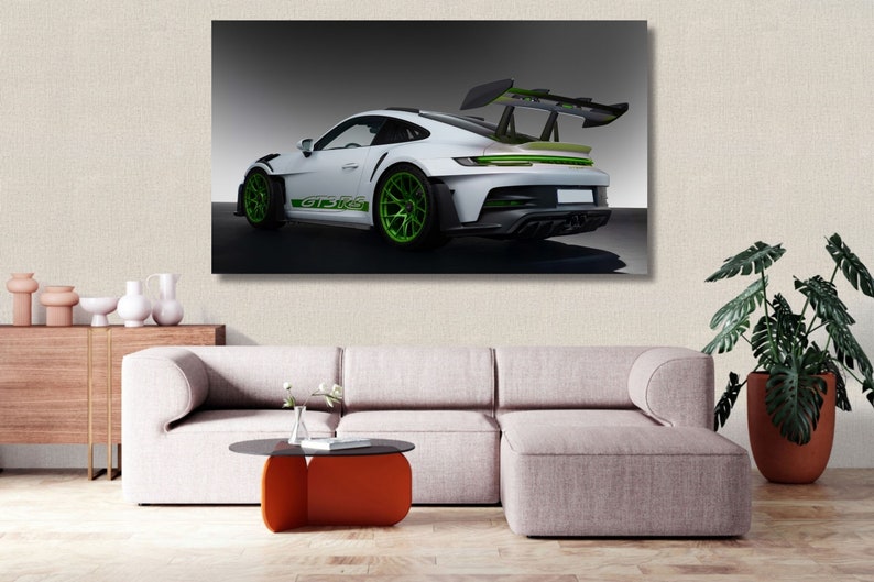 Porsche Canvas Poster Porsche GT3 RS Canvas Car Wall Decor Home Wall ...