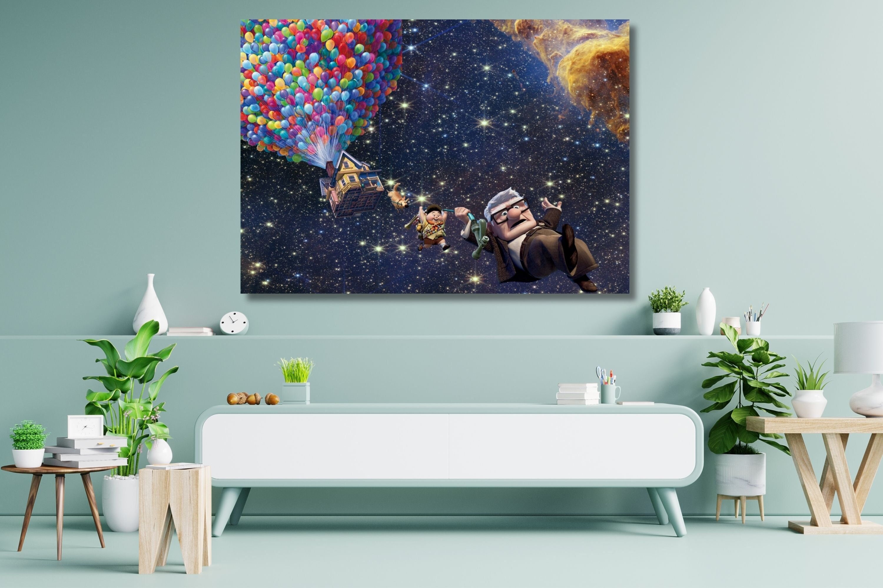 Carl Fredricksen/pixar Wall Art Up/kids Room Canvas/pixar Poster/kids ...